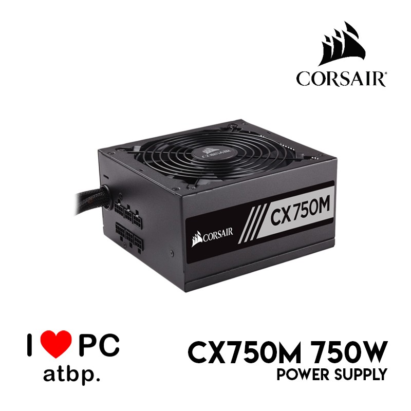 Corsair CX750M 750W 80 Plus Bronze Certified Semi-Modular ATX Power ...