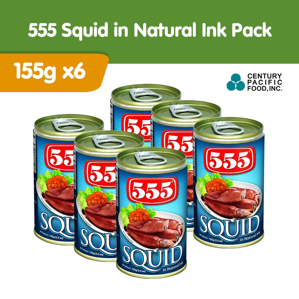 555 Squid in Natural Ink 155g x6 | Shopee Philippines