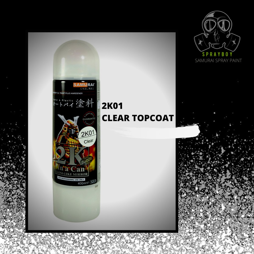 2K01 TOPCOAT CLEAR SAMURAI SPRAY PAINT 400ML | Shopee Philippines