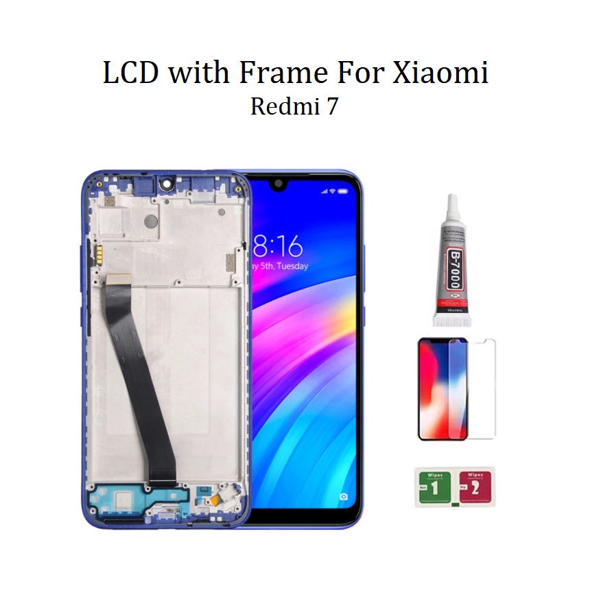 LCD with Frame For Xiaomi Redmi 7 LCD Display With Touch Screen Glass ...