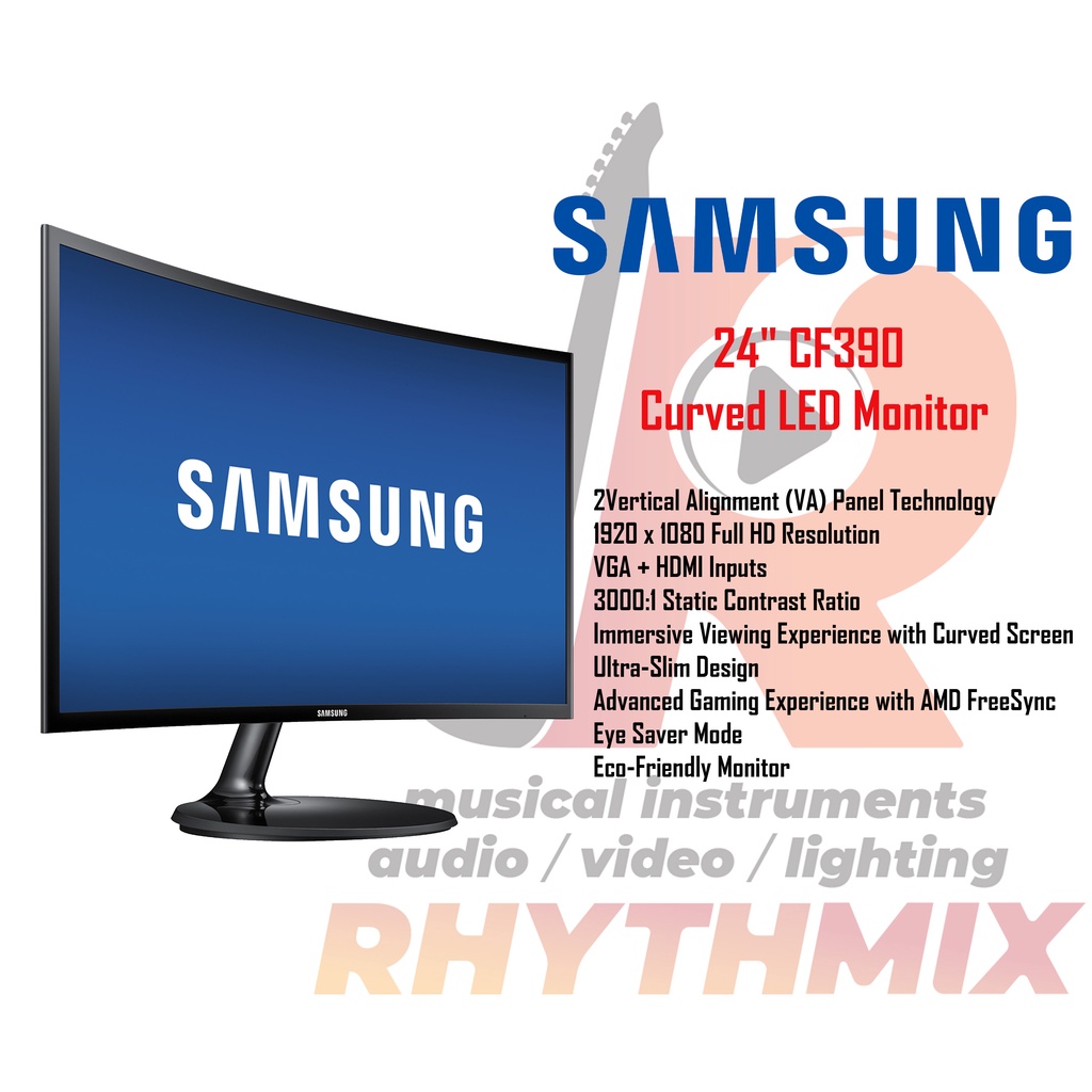 Samsung 24" Curved Monitor CF390 with AMD FreeSync | Shopee Philippines