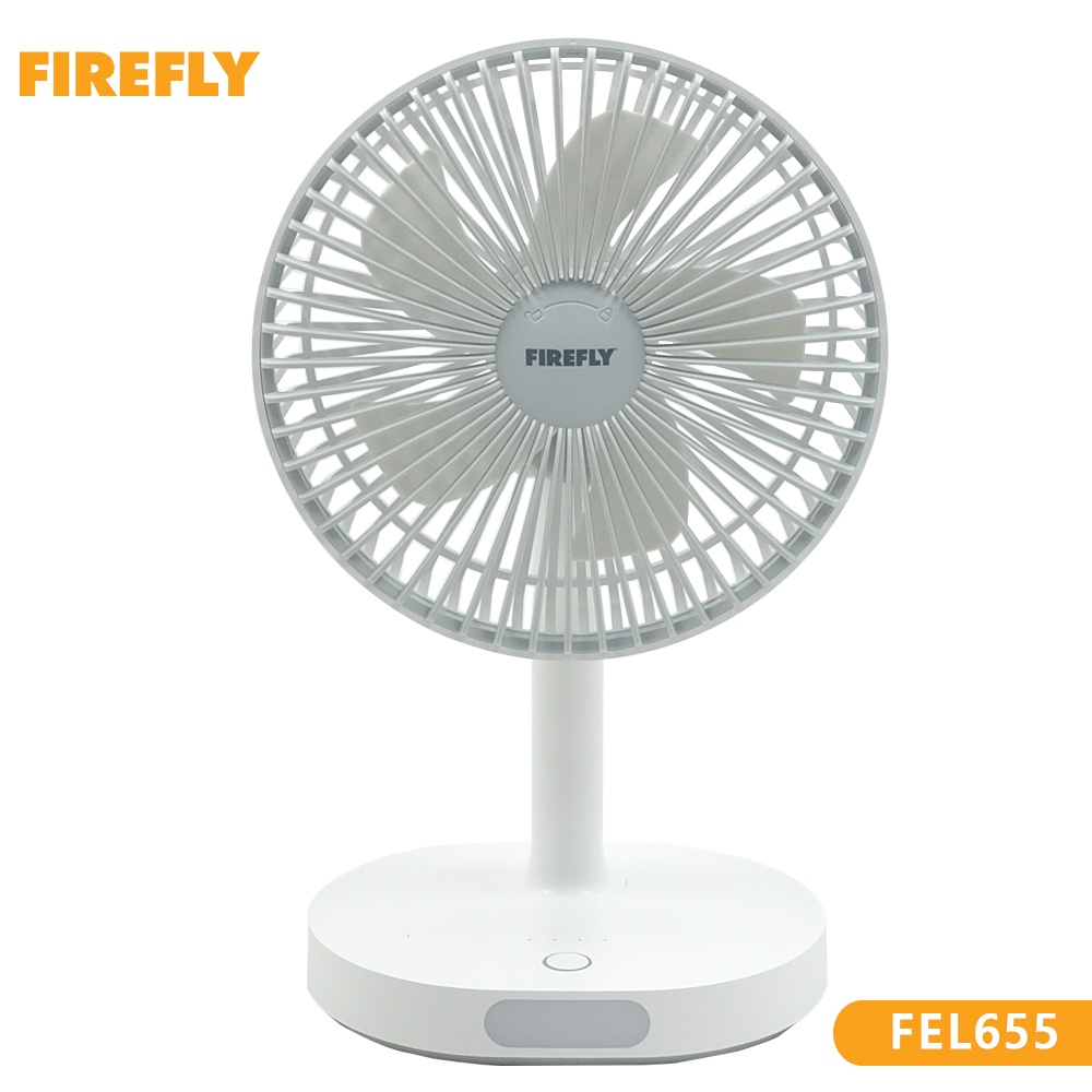 6" Rechargeable Fan with Led Night Light Multifunction fan FIREFLY ...