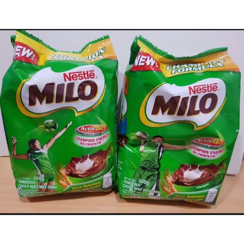 NESTLE MILO POWDERED CHOCO MALT DRINK 300g x 2packs | Shopee Philippines