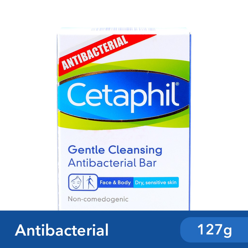 Cetaphil Gentle Cleansing Antibacterial Bar 127g [for Dry And Sensitive