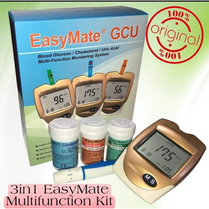 EasyMate GCU (Glucose, Uric and Cholesterol)Multifunction Monitoting ...