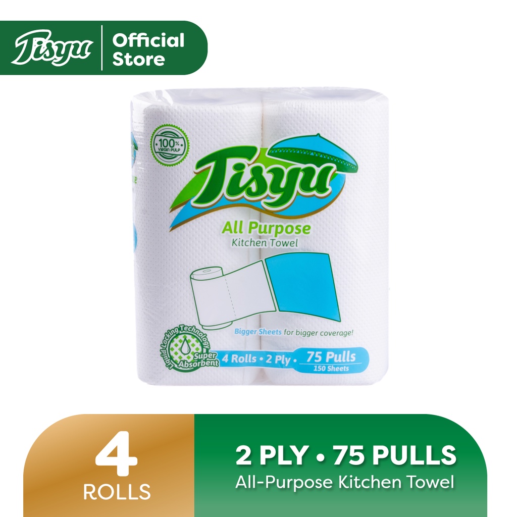 Tisyu All-Purpose Kitchen Towel (4 Rolls) | Shopee Philippines