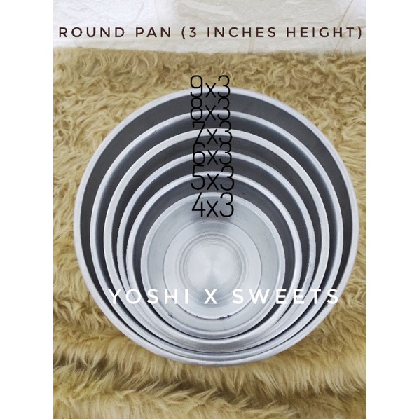 Round Cake Pan Baking Pan 4x3 5x3 6x3 7x3 8x3 And 9x3 Makapal