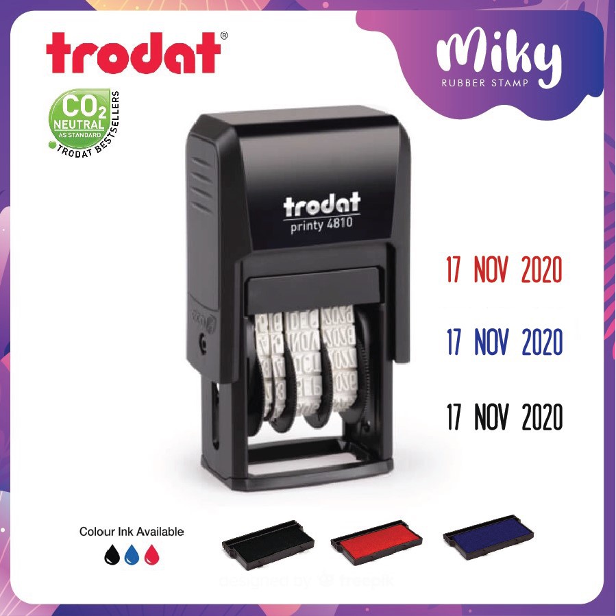 Trodat Mini Date Self-inked Rubber Stamp 4810/ 4820/ 4817. Hight Quality Date Stamp Company ...
