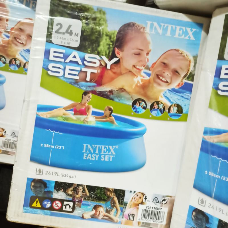 (Ready to ship) INTEX Pool Inflatable Family swimming Pool 8ft x 30in ...