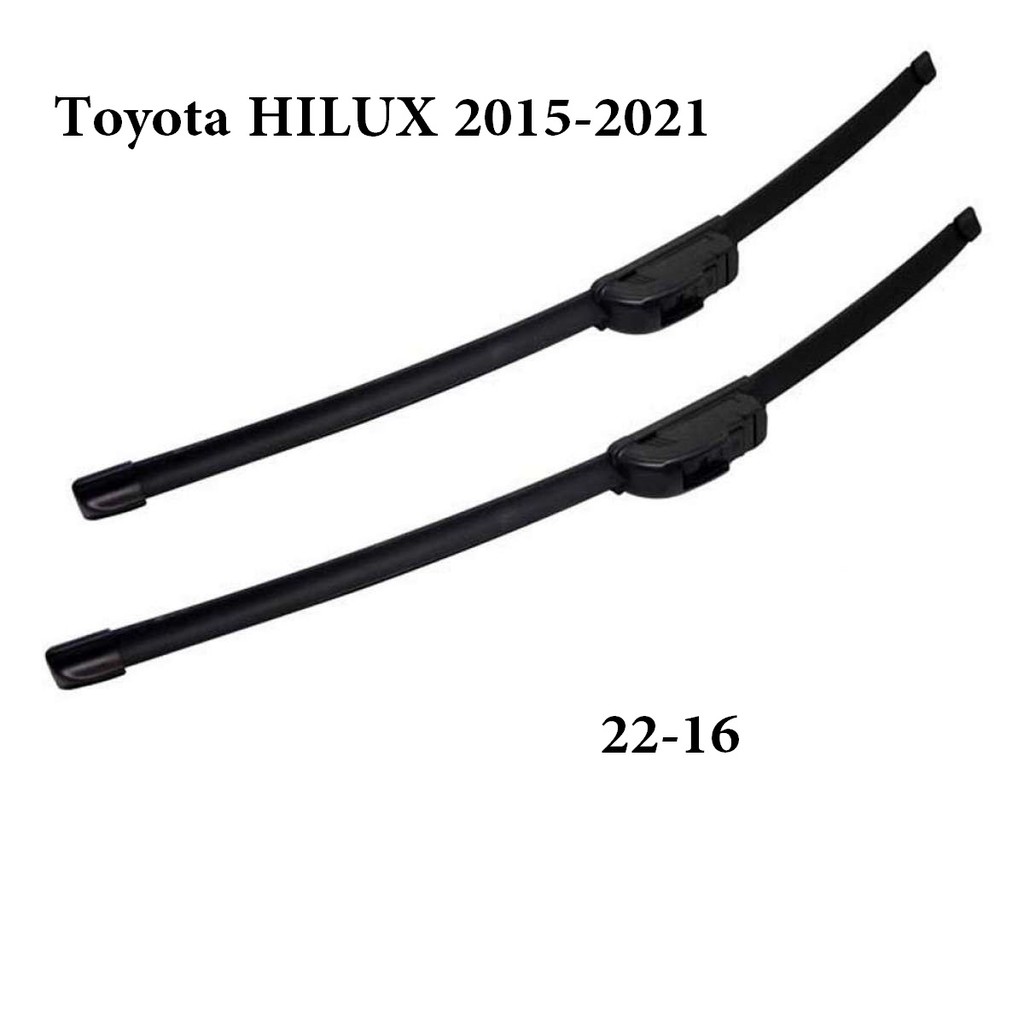 22-16 Toyota HILUX 2015-2021 Car Wiper Pair of Wipers Blades Frameless ... 22-16 Toyota HILUX 2015-2021 Car Wiper Pair of Wipers Blades Frameless ...