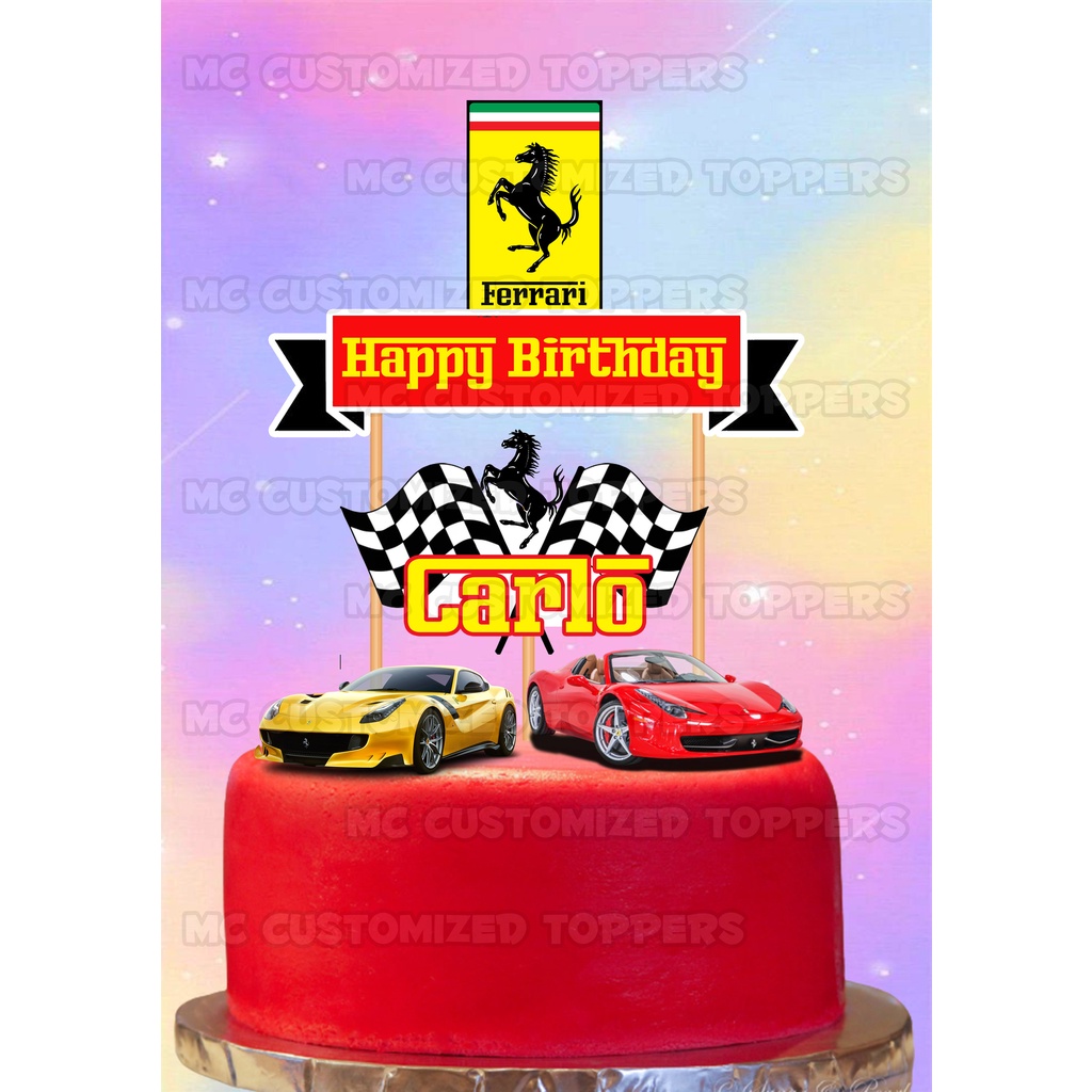 Ferrari theme cake topper | Shopee Philippines