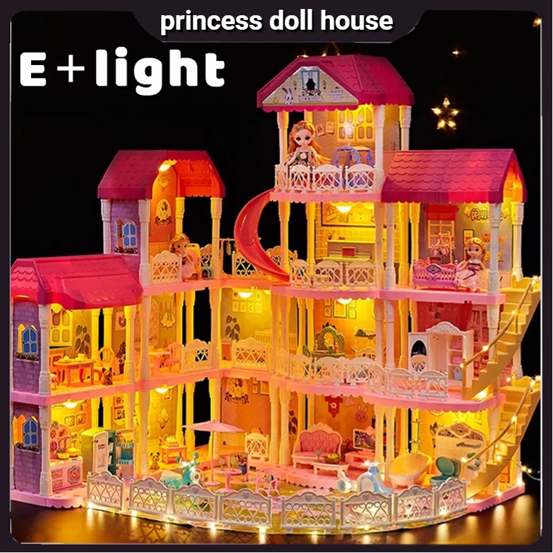 Princess Dream Castle Doll House Pretend Play for Girls Dollhouse ...