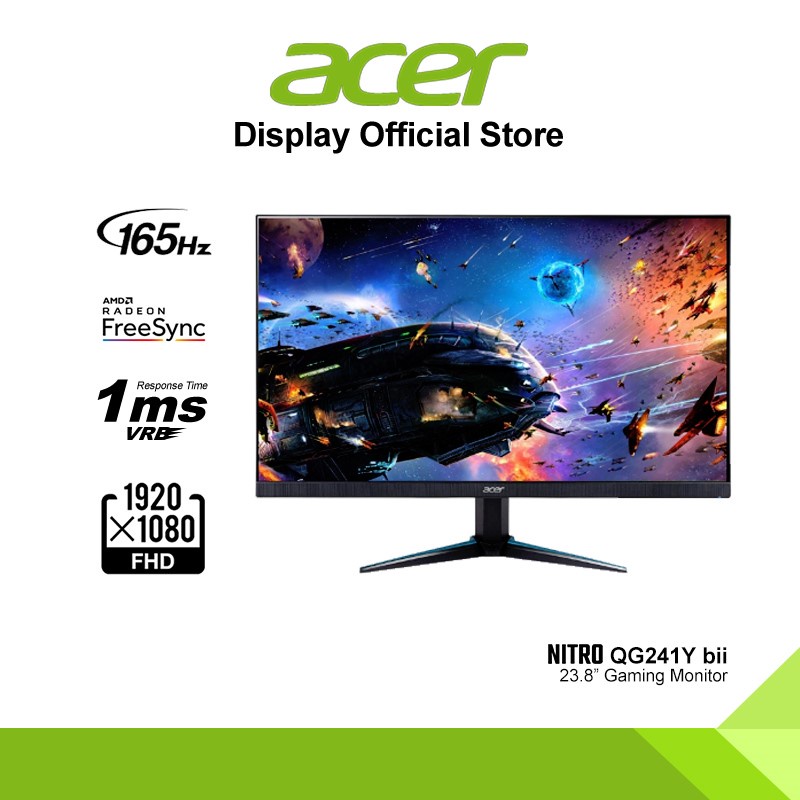 Acer NITRO QG1 23.8” VA 165Hz Gaming Monitor QG241Y BII | Shopee ...