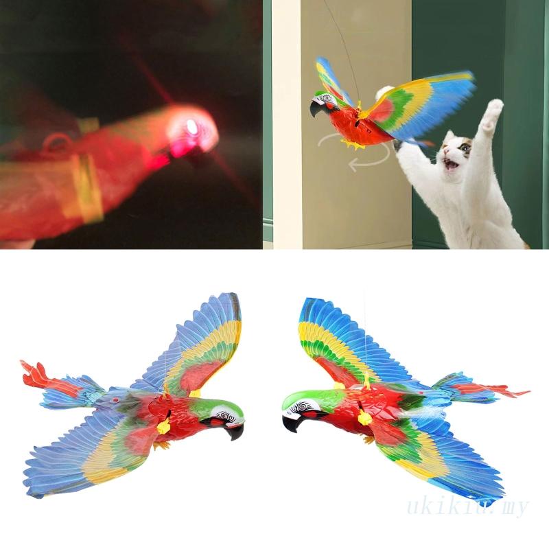 UKI Interactive Cat Bird Toys Flying Moving Parrot Electric Battery ...