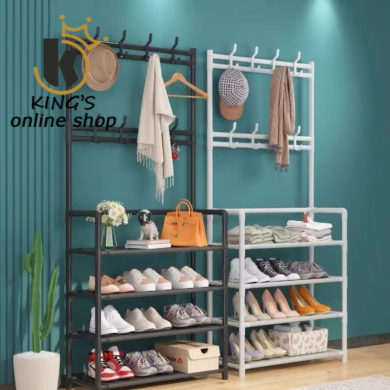Multifunctional Shoe Rack Organizer Simple floor coat rack shoe rack ...
