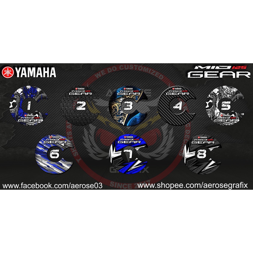 MIO GEAR 125 KEY PROTECTOR EMBOSSED STICKER | Shopee Philippines