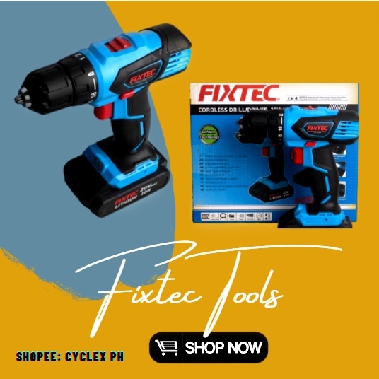 FIXTEC 12V LI-ION CORDLESS DRILL TWO BATTERY LI-ON 1500MAH BATTERY ...