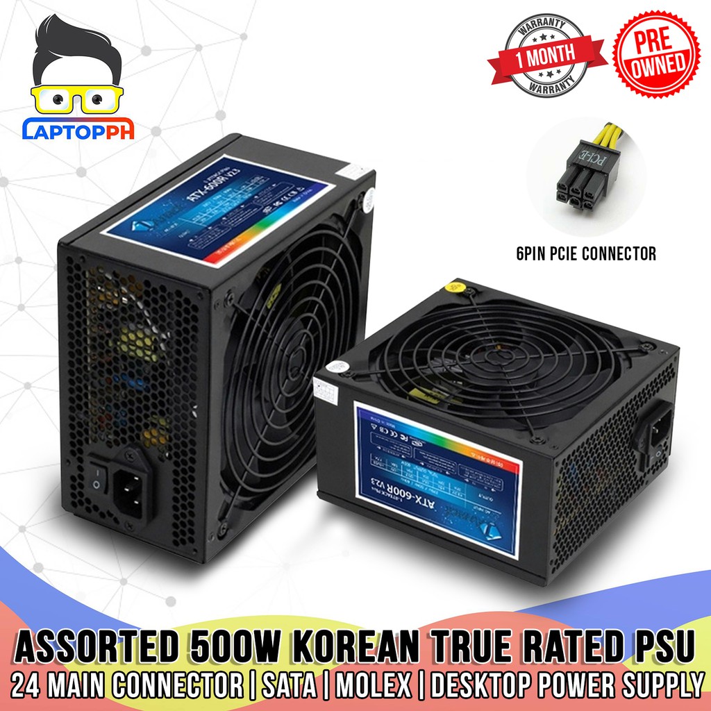 Assorted 500Watts and 600Watts Korean True Rated Desktop Power Supply ...