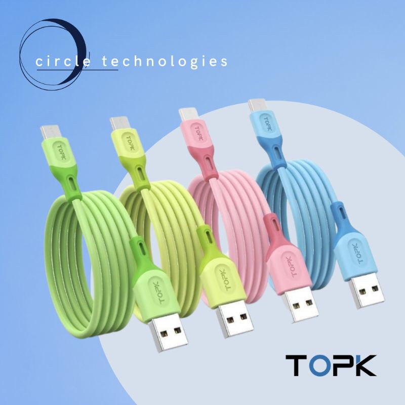 [1 Meter] Topk Liquid Silicone Charger and Data Cable - Type C / Micro ...