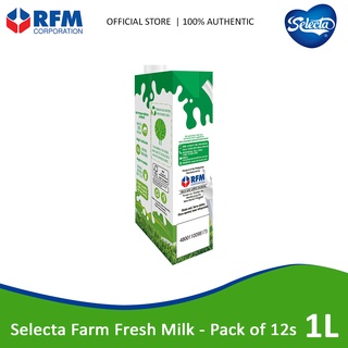 Selecta Farm Fresh Milk 1 Liter - pack of 12s | Shopee Philippines