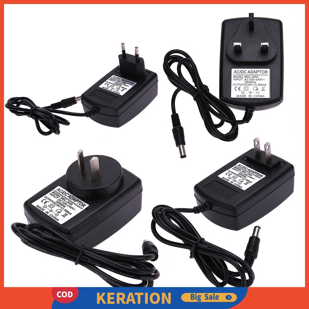 Ac To Dc 24v 0 5a Adapter Converter Power Supply Adapter Charger 5 5 2