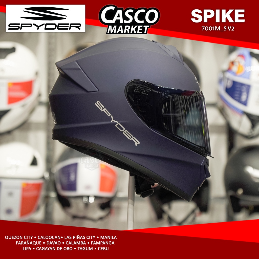 SPYDER SPIKE2 P FULL FACE SINGLE VISOR MOTORCYCLE HELMET (WITH EXTRA ...