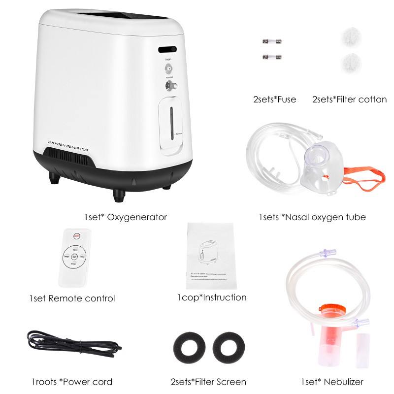 1-7L/min Oxygen Making Machine 48 Hours Working Portable Oxygen Concentrator Machine Generator ...