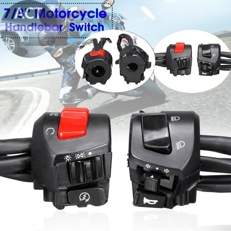 Motorcycle Switch Universal 1 pair 7/8 inches Handlebar Electrical PVC ...