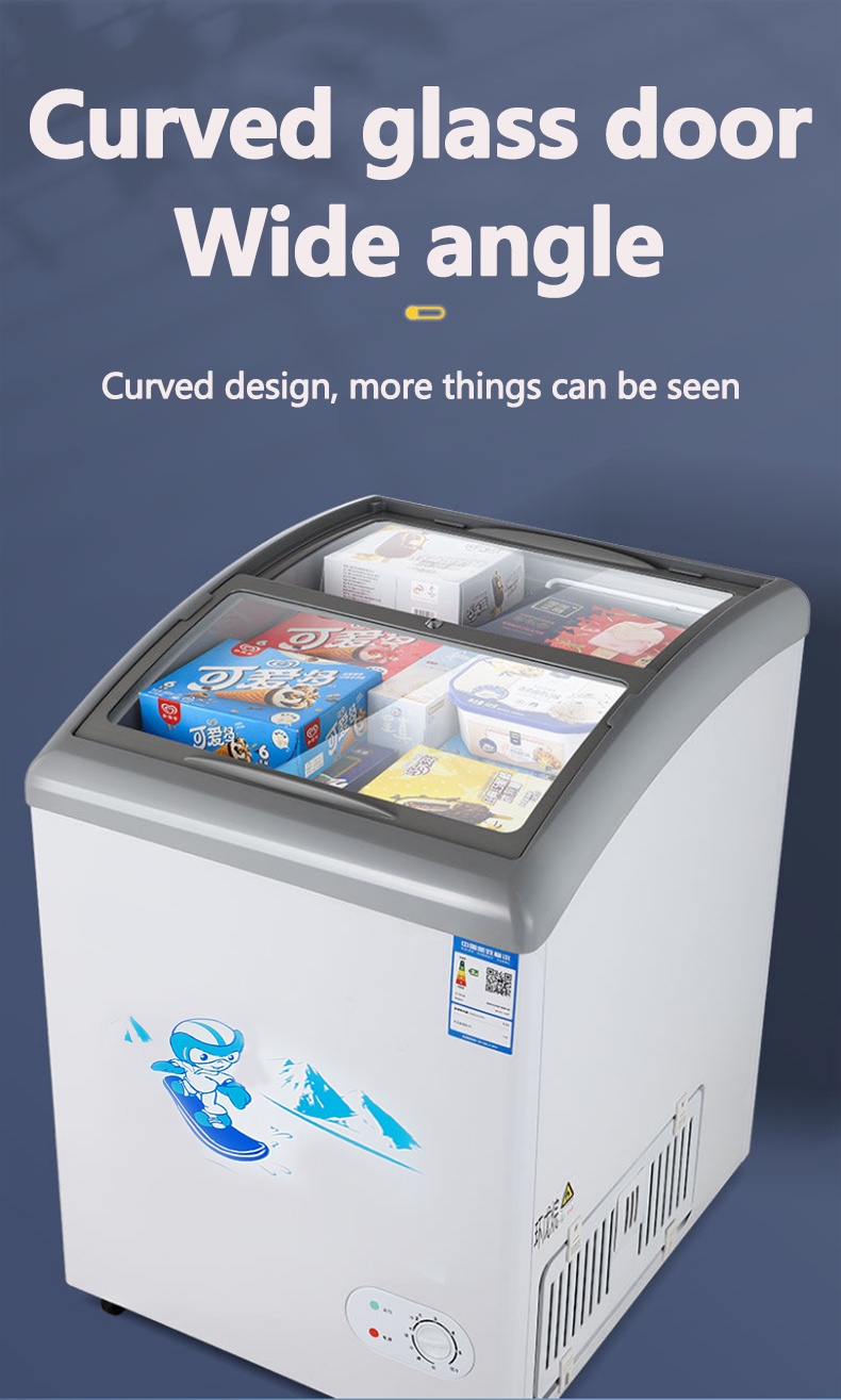 HAILANG 148L Freezer Ice Cream Cabinet Display Freezer Horizontal ...