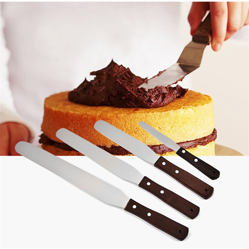 UEEZON 1PCS 4/6/8/10Inch Straight/Curved Stainless Steel Butter Cake ...