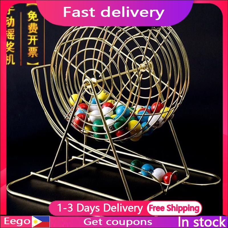 [free shipping] Bingo machine bingo card lottery machine manual metal ...