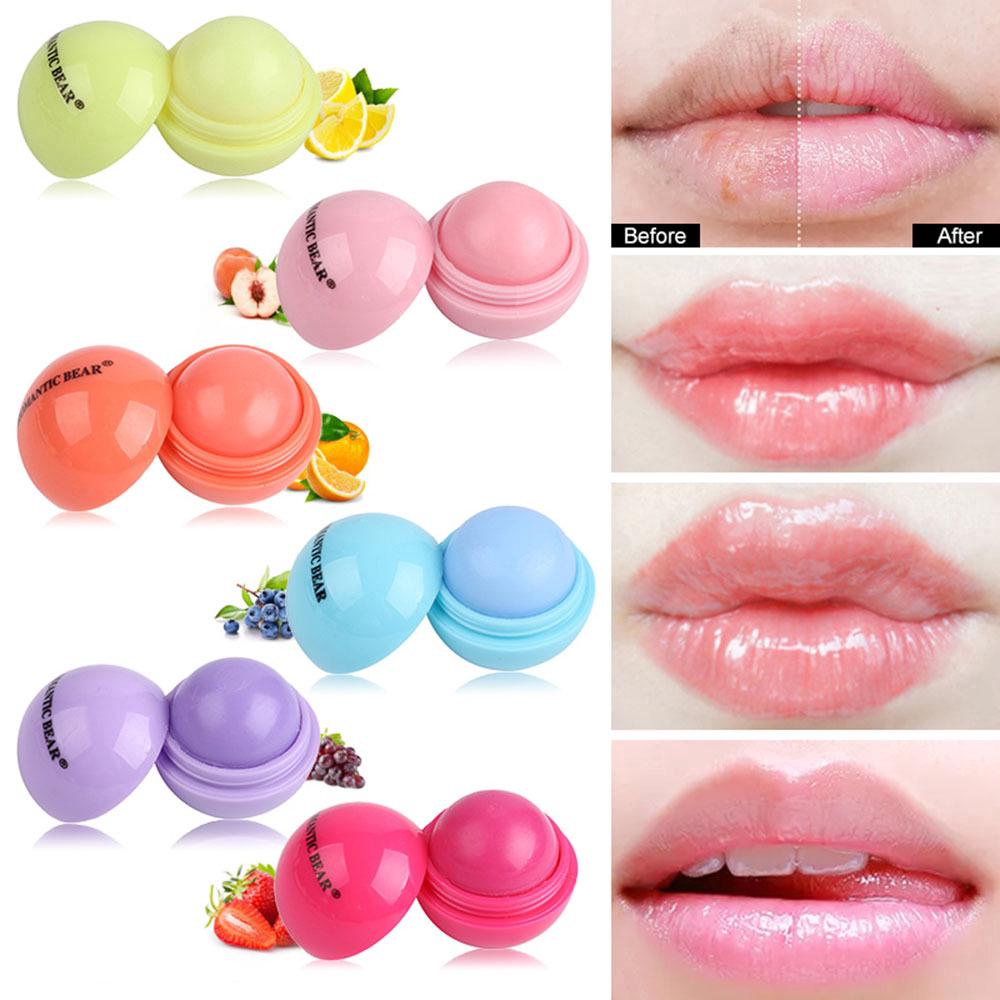 ROMANTIC BEAR Fashion Cute Ball Shaped Lip Balm Deep Moisturizing Long ...