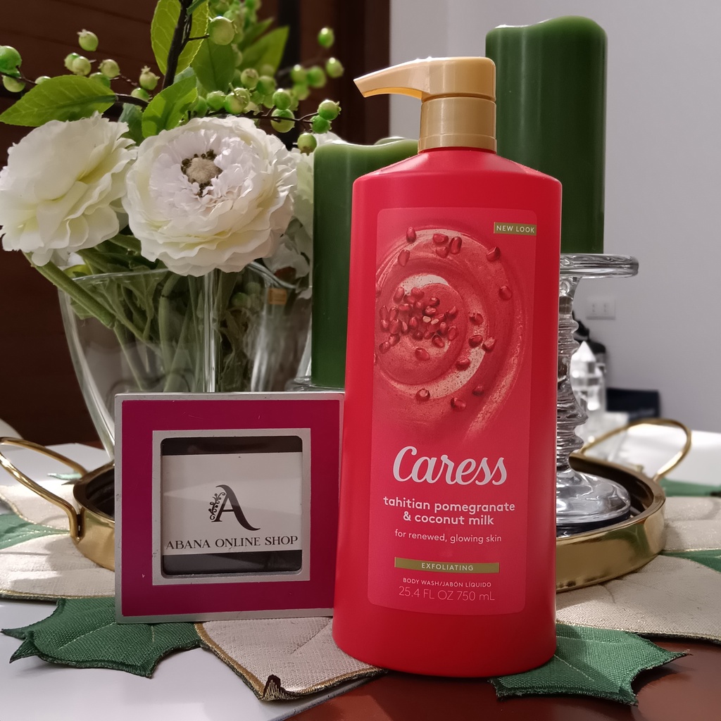 Caress Tahitian Pomegranate & coconut milk Exfoliating Body Wash 25.4 fl oz. (750ml) | Shopee ...