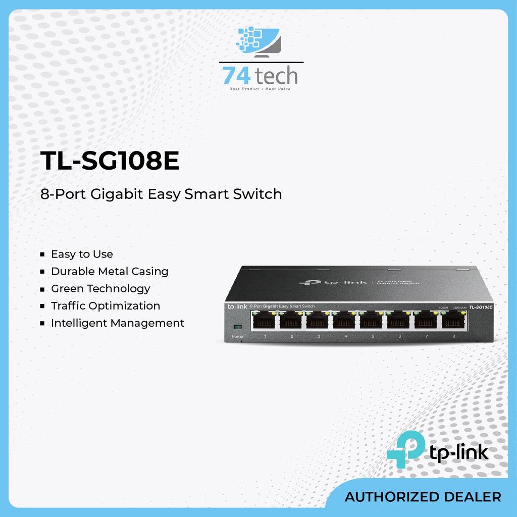 TP-Link TL-SG108E 8-Port Gigabit Easy Smart Switch (With VLAN) | Shopee ...