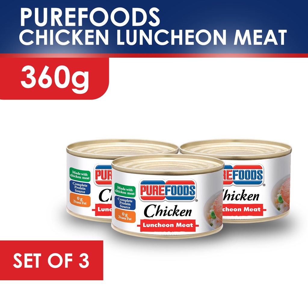 Purefoods Chicken Luncheon Meat (360g) Set of 3 | Shopee Philippines