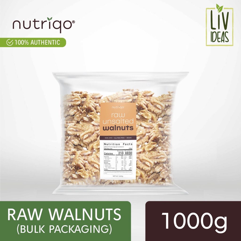 Nutriqo Raw Whole Walnuts 1000g (1kg) | Shopee Philippines