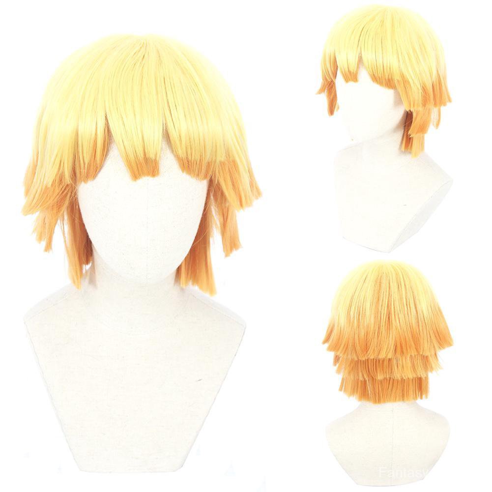 Agatsuma Zenitsu Cosplay Wig Demon Slayer: Kimetsu No Yaiba | Shopee ...