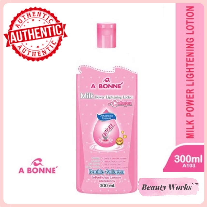 A Bonne Milk Power Lightening Lotion + Collagen Advance Formula w ...