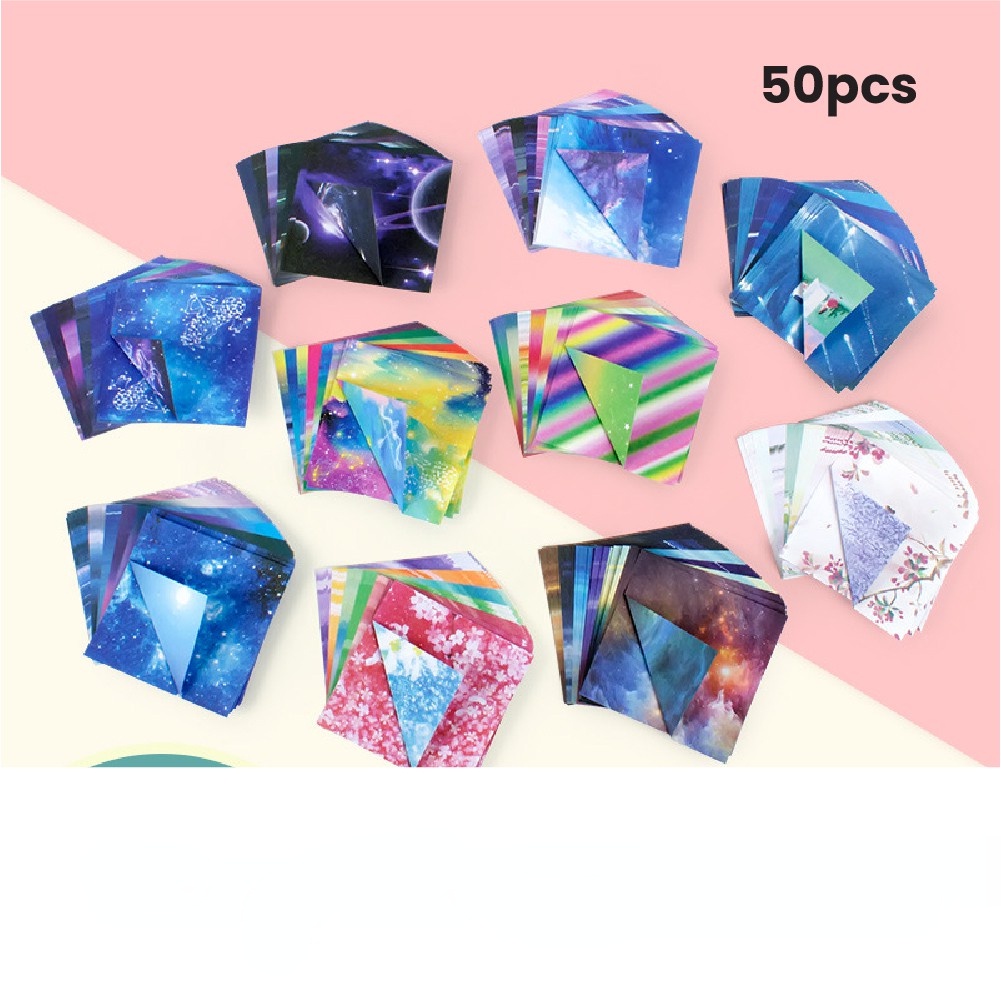 50pcs/set DIY Origami Stars Paper Outer Space Sky Folding Origami Art ...