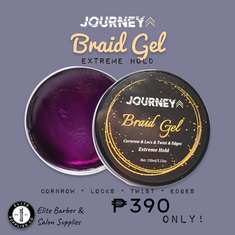 Journey Braid Gel Cornrow & Locs & Twist & Edges Extreme Hold | Shopee ...