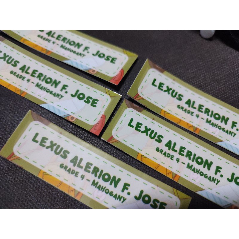 School Name Tags Sticker 18 pcs / Subject Stickers | Shopee Philippines