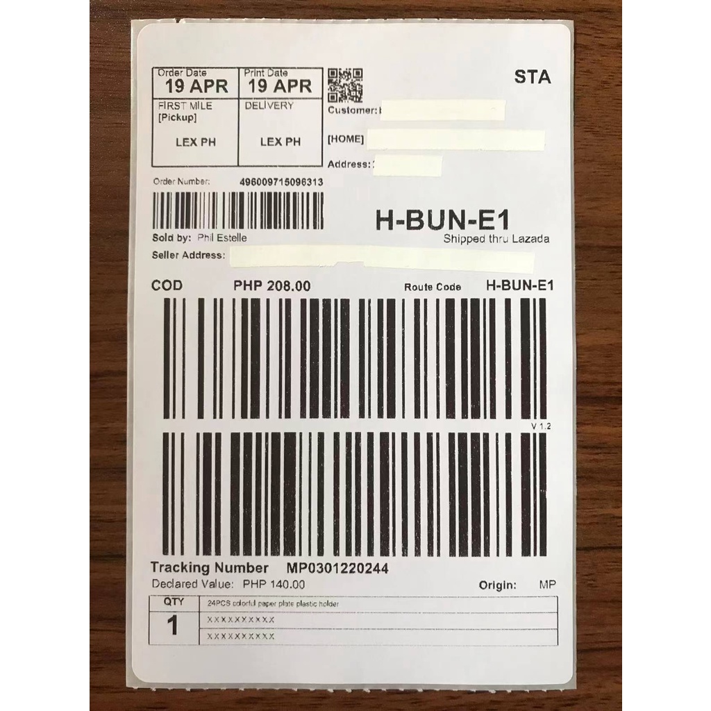 100 Sheets AWB Sticker Paper Waybill Waterproof Sticker A6 Label ...