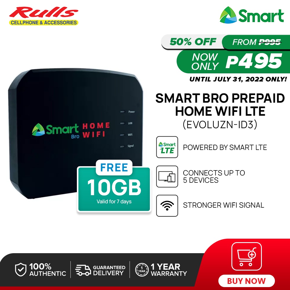 Smart Bro Prepaid Home Wifi LTE (Evoluzn-ID3) with FREE 10GB | Shopee ...
