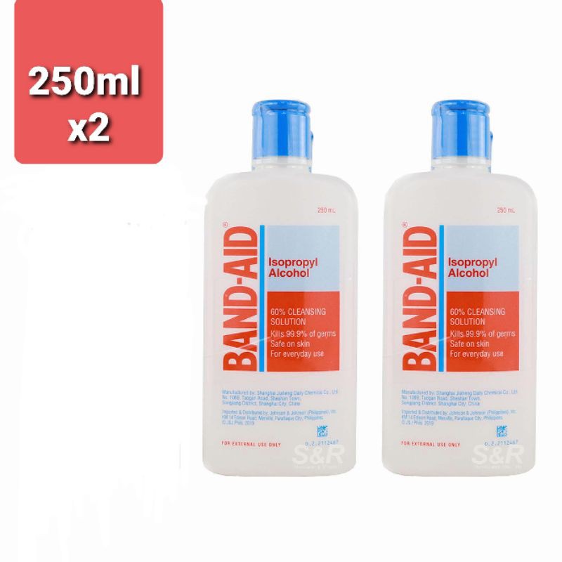 BAND-AID® Isopropyl Alcohol 250ml x2 | Shopee Philippines