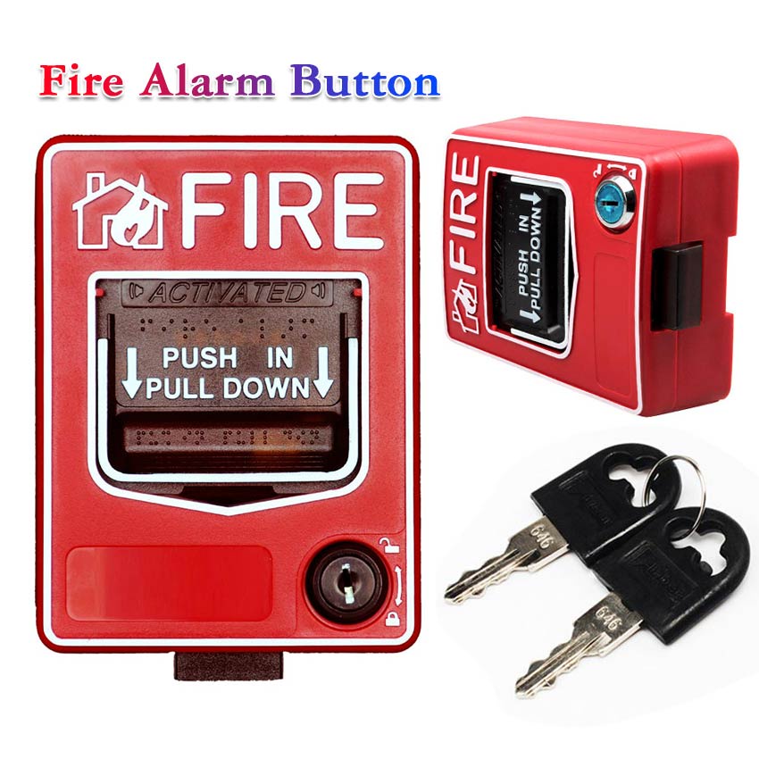 220Vac Fdas Manual Fire Alarm Call Point Pull Station Button With Panel ...