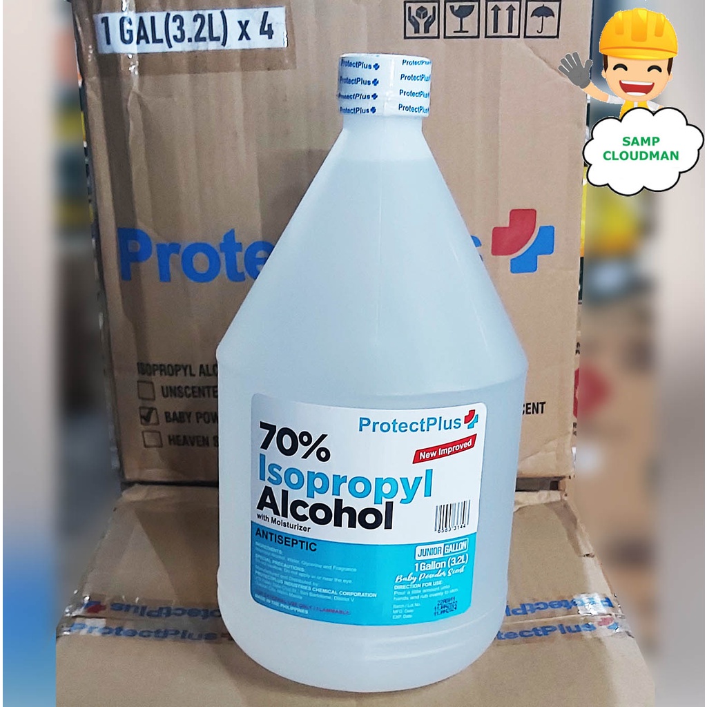 Protect Plus 70% Isopropyl Alcohol Gallon 3.2L Junior Gallon Sanitizer ...