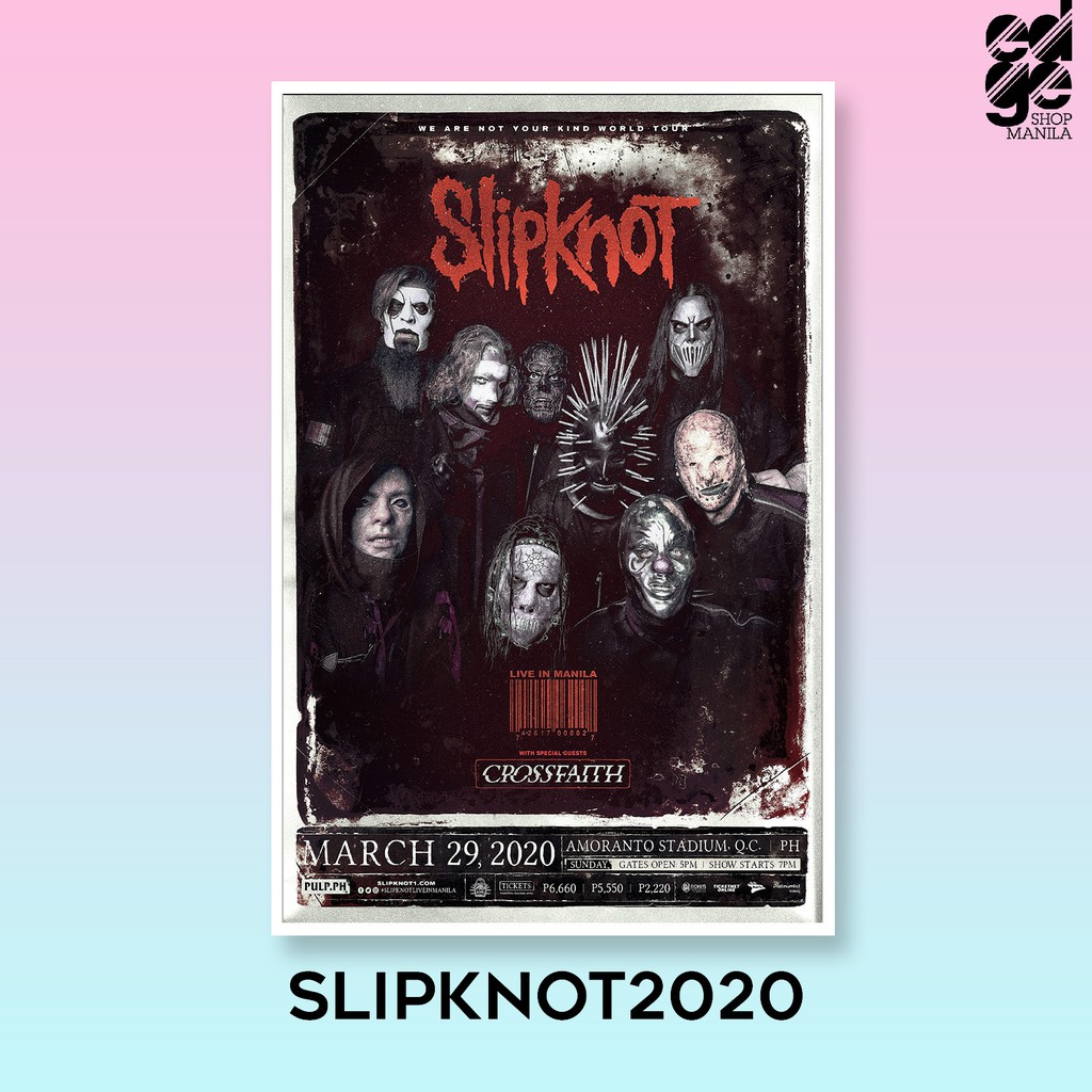 SLIPKNOT IN MANILA Concert Posters ( 305mm x 470mm ) | Shopee Philippines