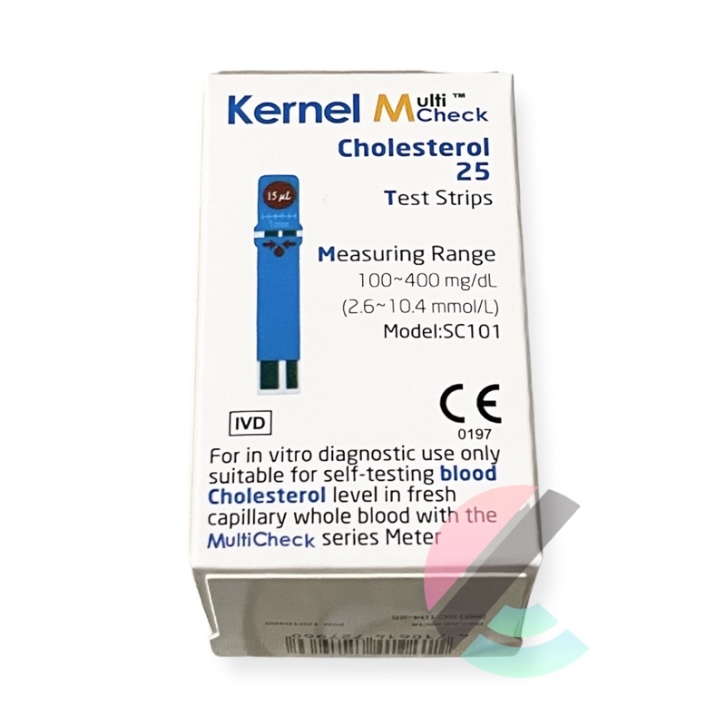 25’s Cholesterol Test Strips For Kernel Multi Check Meter | Shopee ...