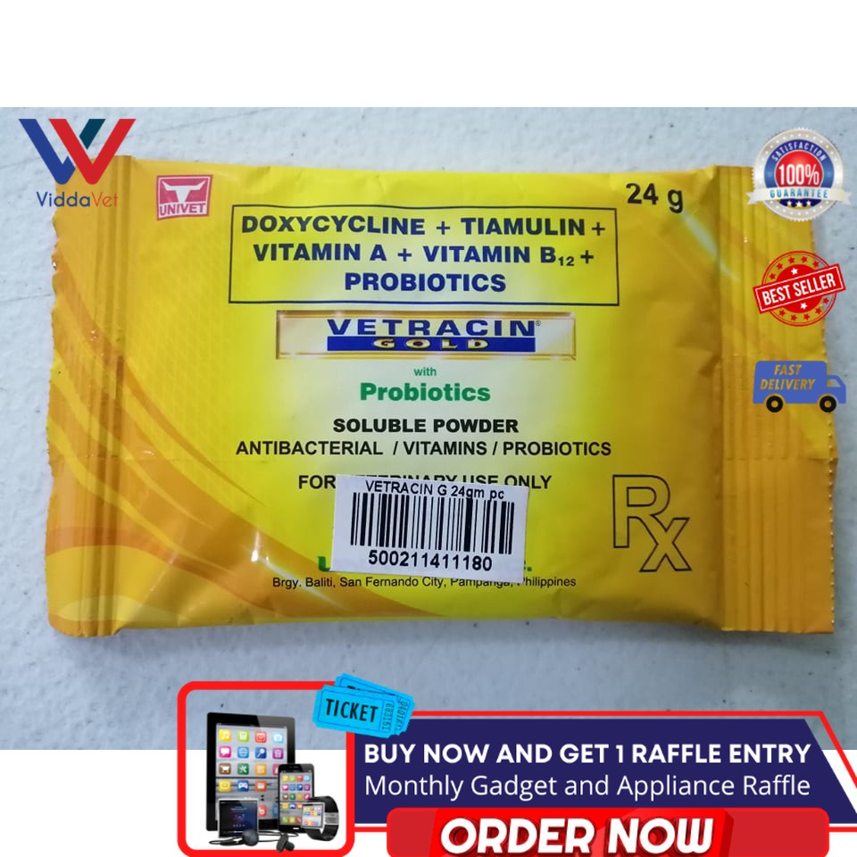 Viddavet Vetracin Gold with Probiotics - treat and control Chronic ...