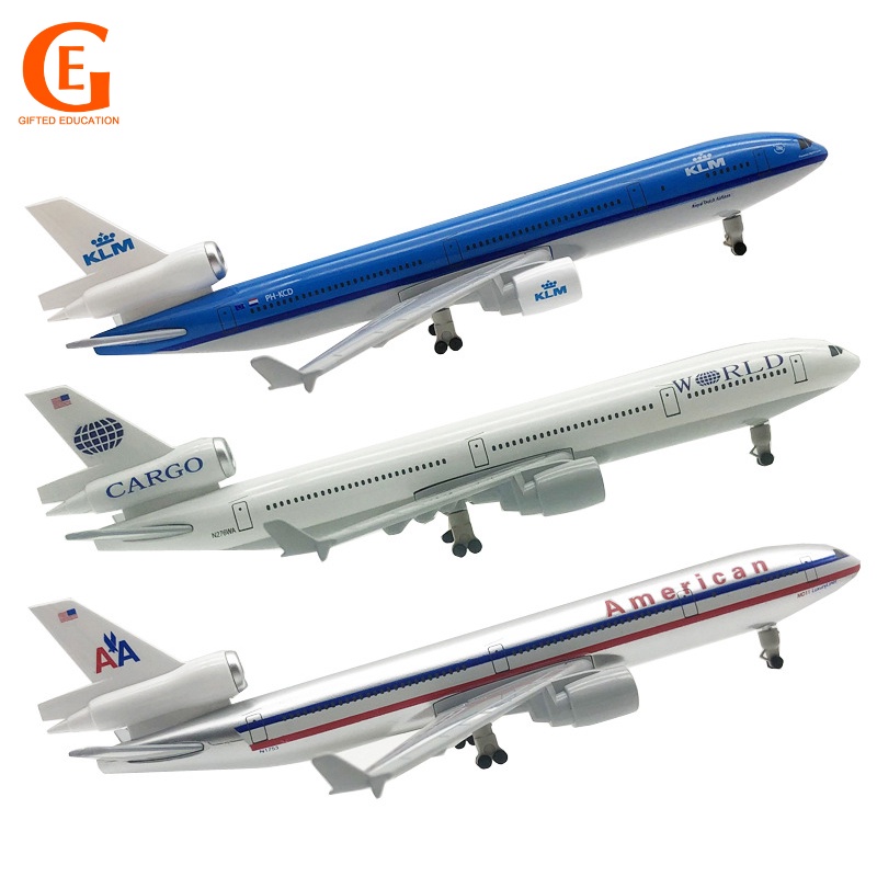 MD-11 KLM American World Cargo Airlines Diecast Airplane MD11 Alloy ...